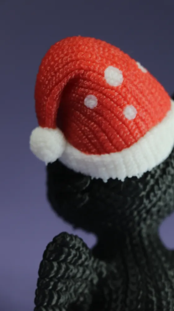 Cute Toothless Night fury Knitted Christmas - 免费 3D 打印模型 - MakerWorld