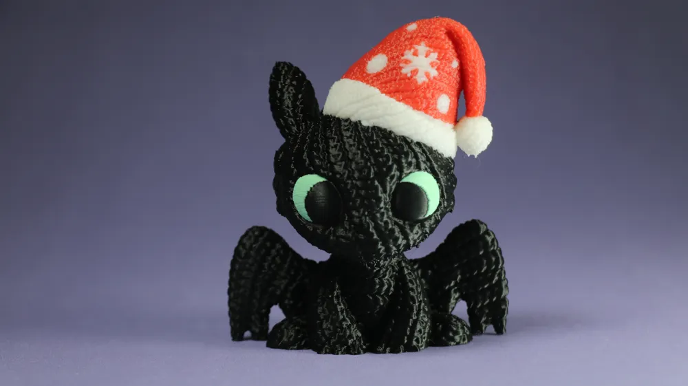 Cute Toothless Night fury Knitted Christmas - Modelo gratuito para ...