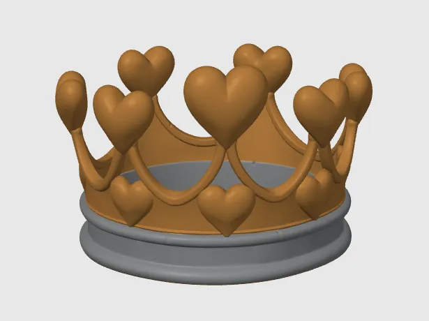 Royal Heart Crown by CrystalMakerWorld: Download Free 3D Models