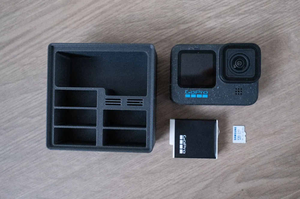 GoPro Case + Battery's + MicroSD - Gridfinity - Free 3D Print Model ...