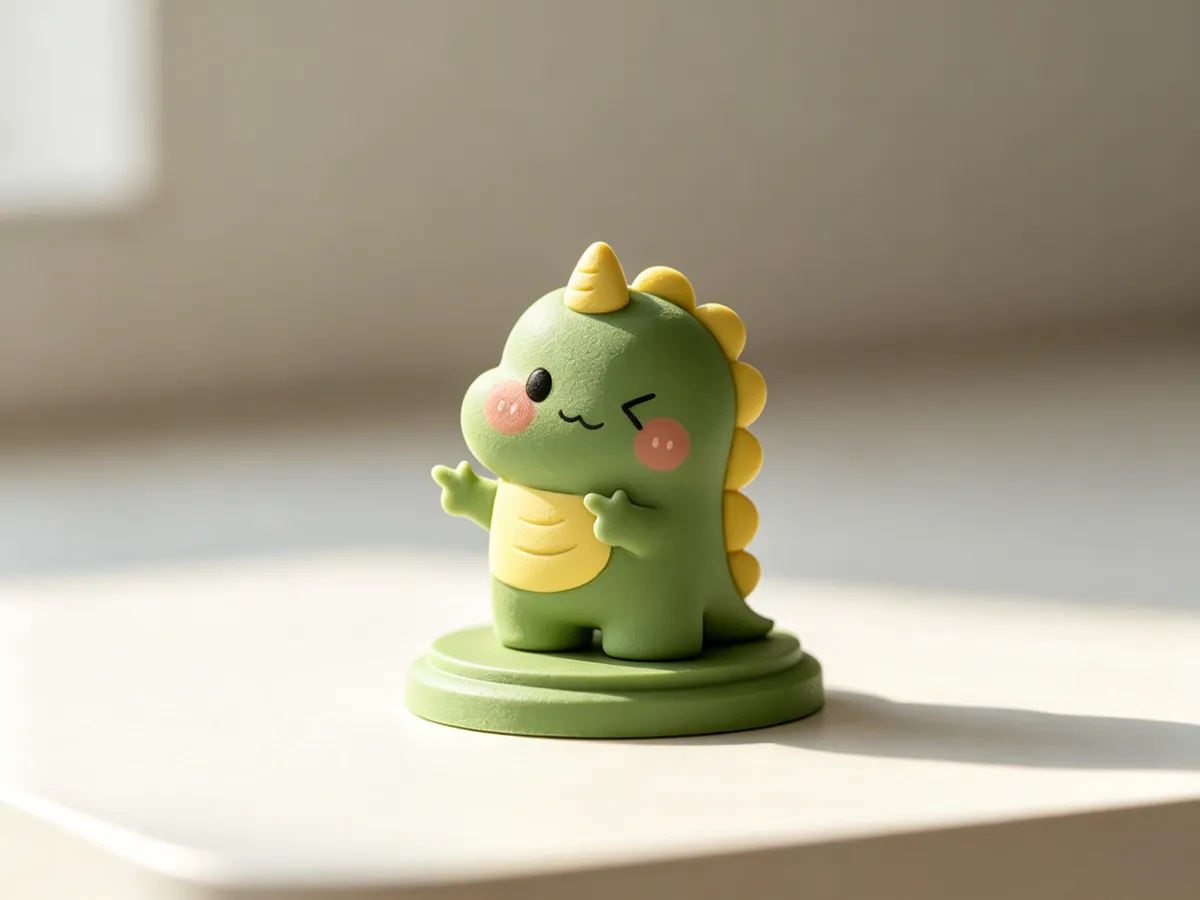 Cute Little Dinosaur Cartoon Figure Ornament Kids Pretend Play Coloring ...