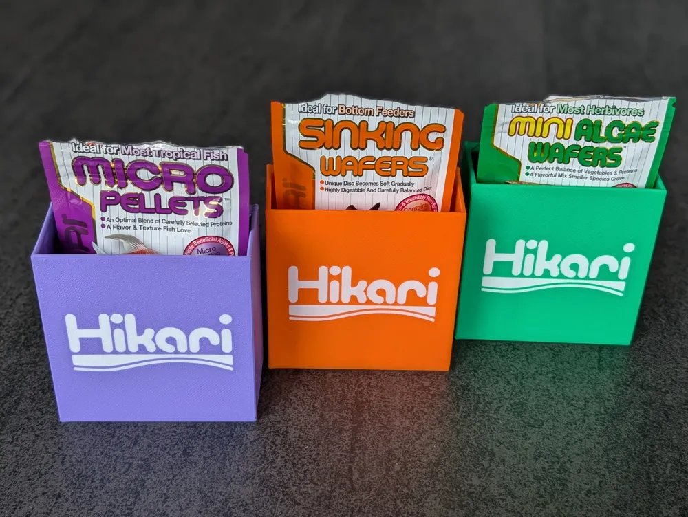 Hikari Fish Food Tray - Wall or cabinet mounted - Free 3D Print Model ...