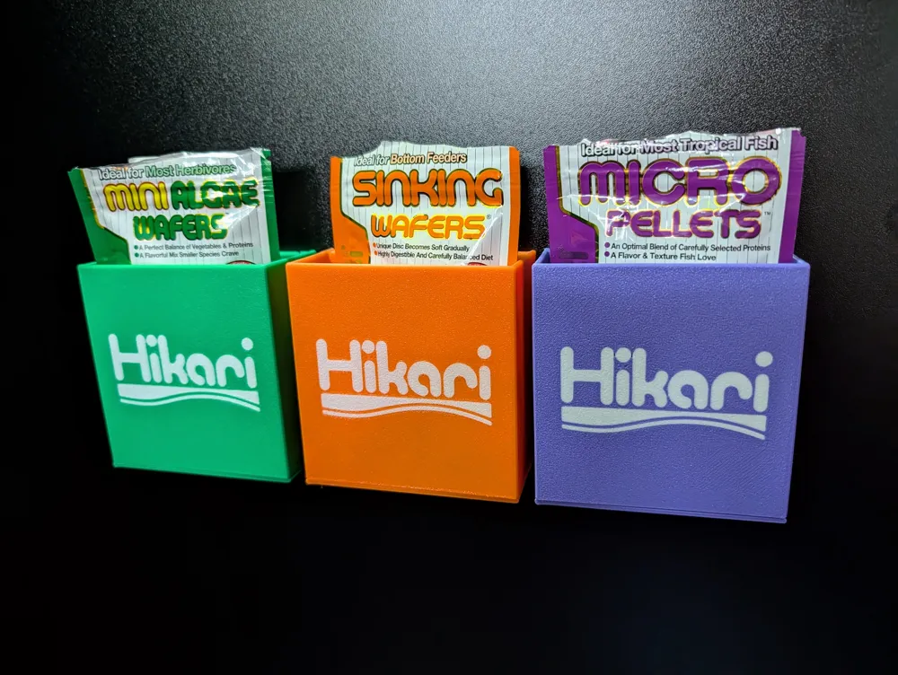 Hikari Fish Food Tray - Wall or cabinet mounted - Free 3D Print Model ...