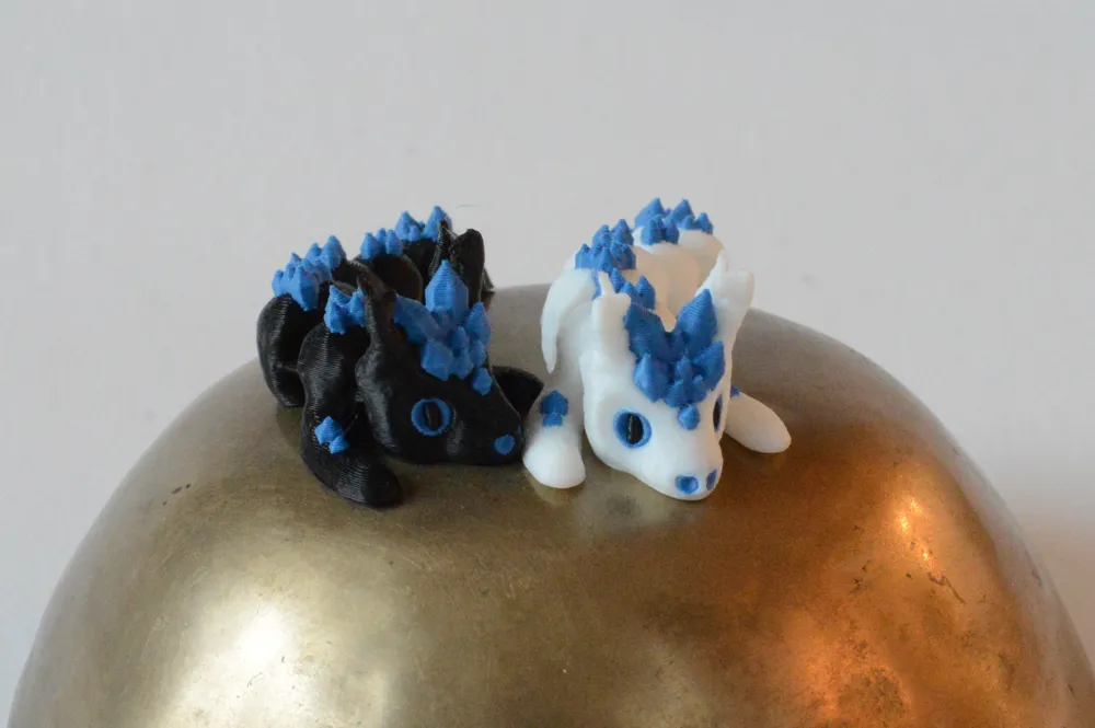Mini cute crystal dragon - Free 3D Print Model - MakerWorld