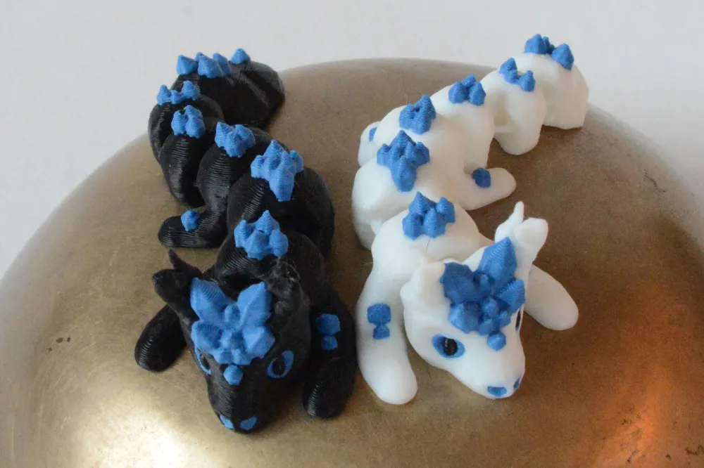 Mini cute crystal dragon - Free 3D Print Model - MakerWorld