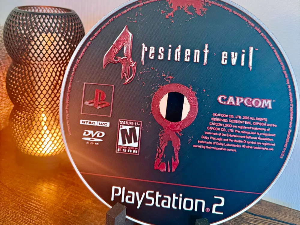 PS2 Disc Wall Art | Resident Evil 4 by LeonScott30 - MakerWorld