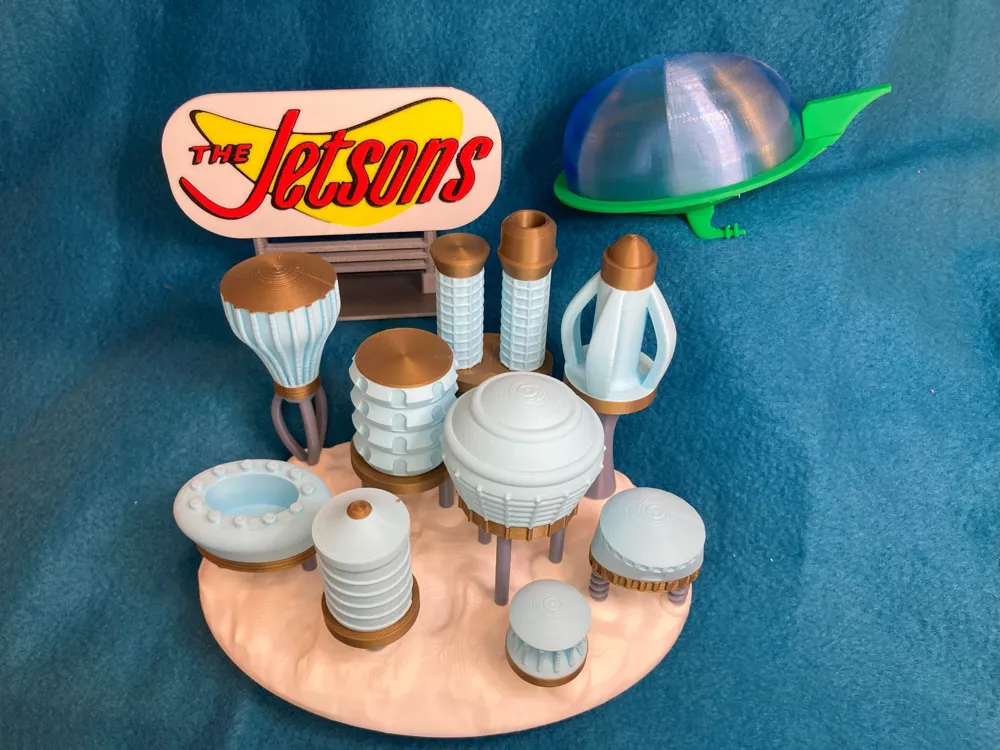 The Jetsons Orbit City and Flying Car - Free 3D Print Model - MakerWorld