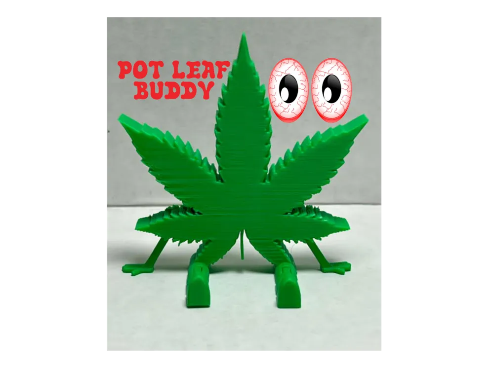 Pot Leaf Buddy by Funky2ElegantMakerWorld: Download Free 3D Models