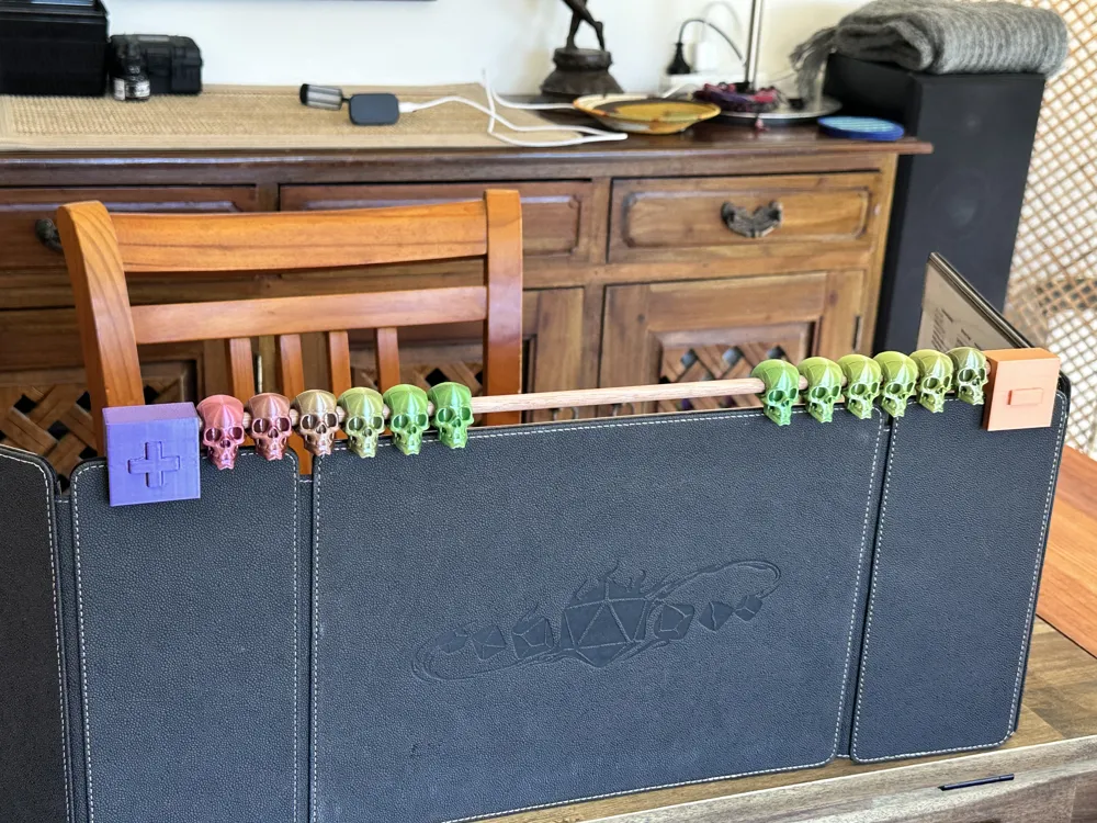 Fear Counter Rod Holder for Daggerheart DM Screen - Free 3D Print Model ...