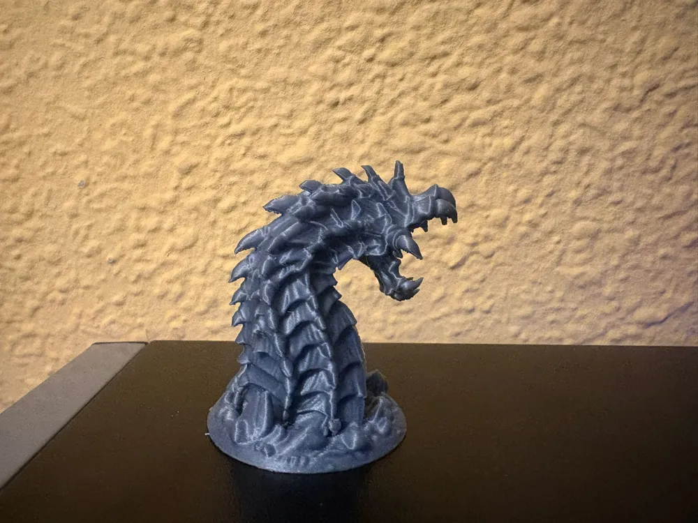 Abyssal Worm Monster Miniature - Free 3D Print Model - MakerWorld