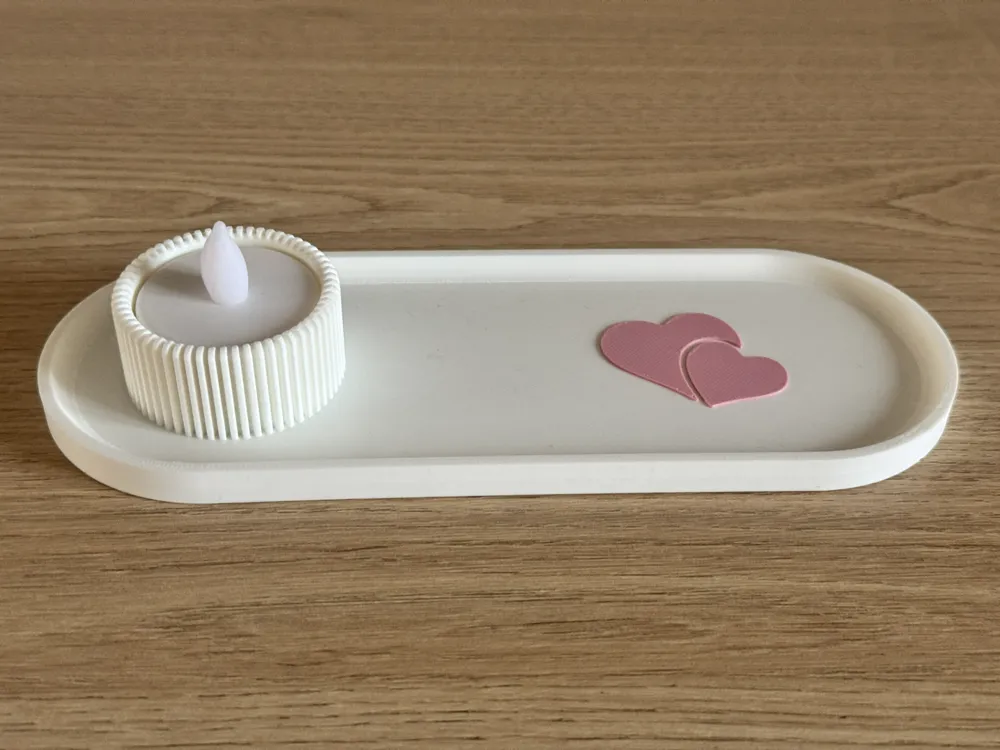 Jewelry tray with tealight - Free 3D Print Model - MakerWorld