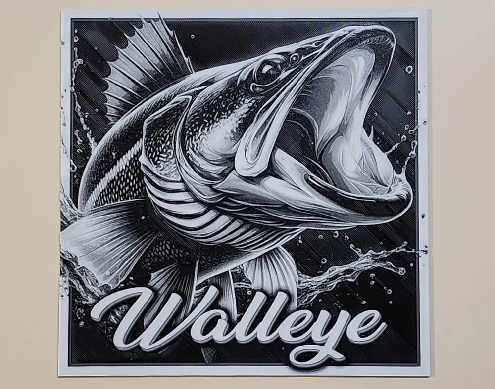 Walleye (hueforge) - Free 3D Print Model - MakerWorld