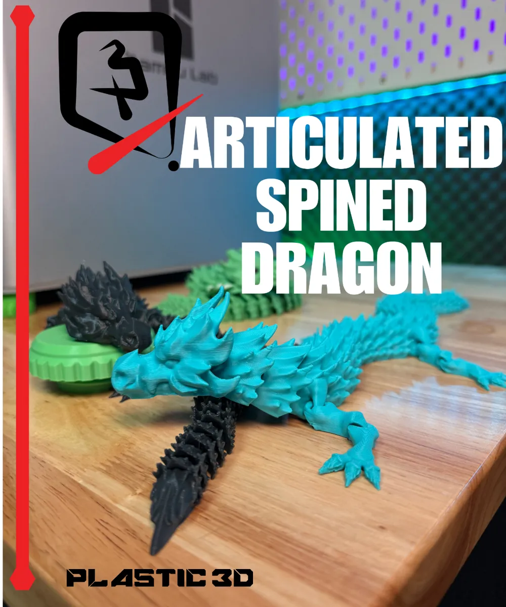 Articulated Spined Dragon by Plastic3D MakerWorld: Download Free 3D Models