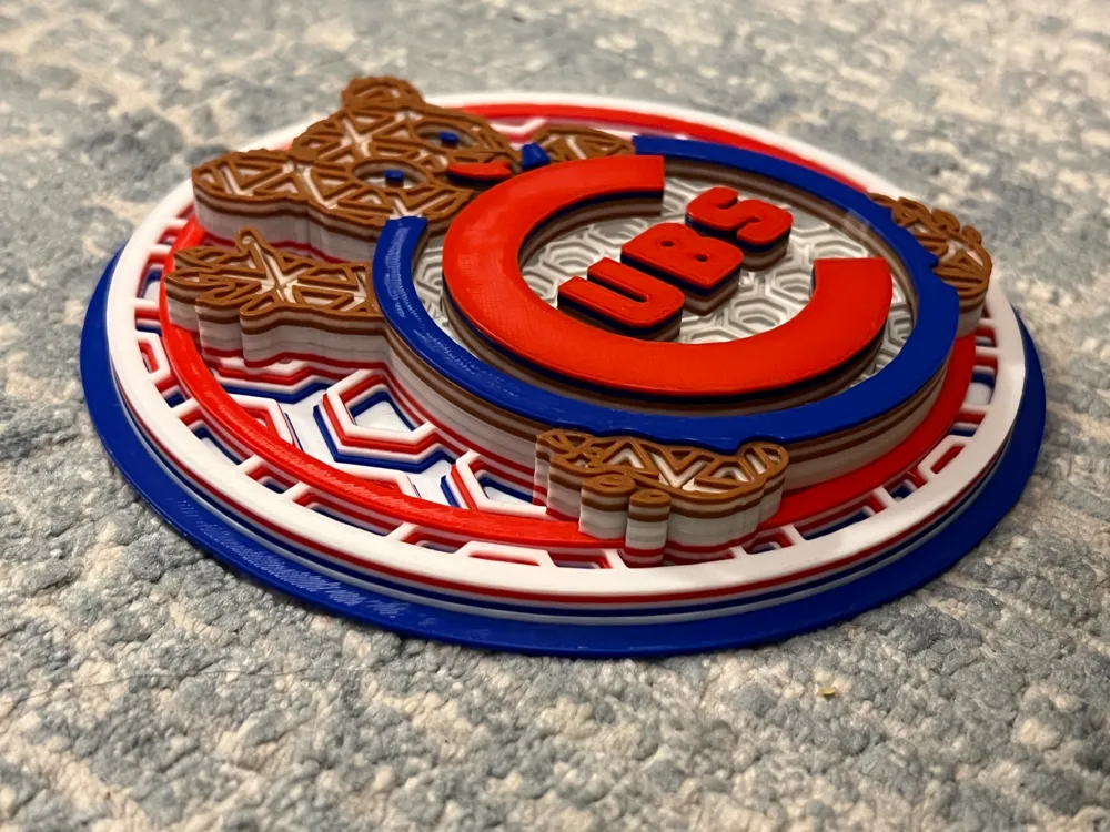 Chicago Cubs 1960s Cubby Bear Dimensional Mosaic by Richie Rich Richie ...