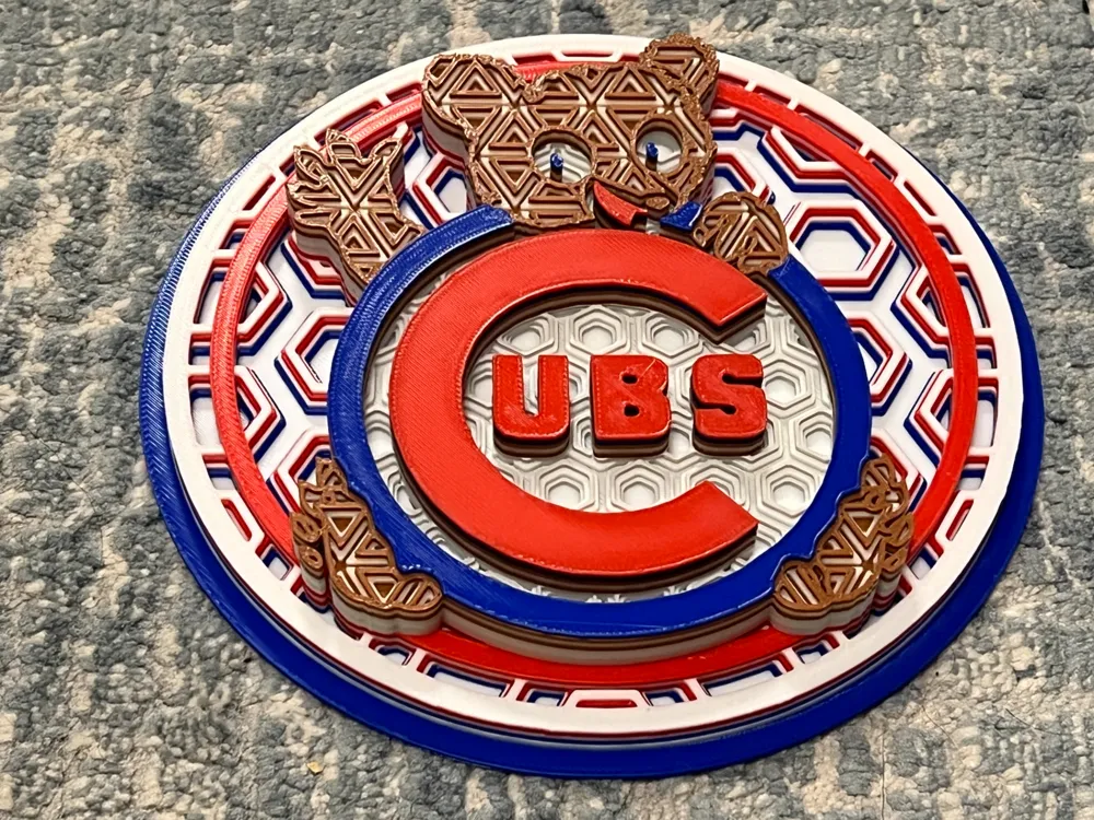 Chicago Cubs 1960s Cubby Bear Dimensional Mosaic by Richie Rich Richie ...
