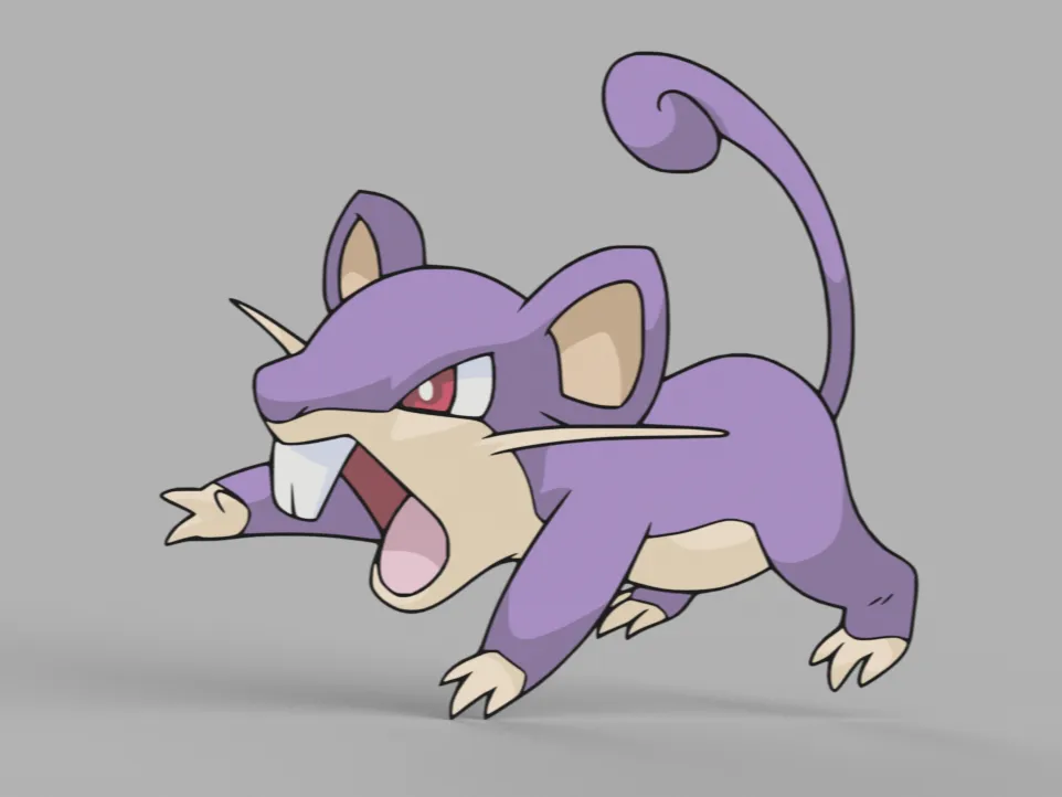 Rattata Wall Art by Sitsero - MakerWorld