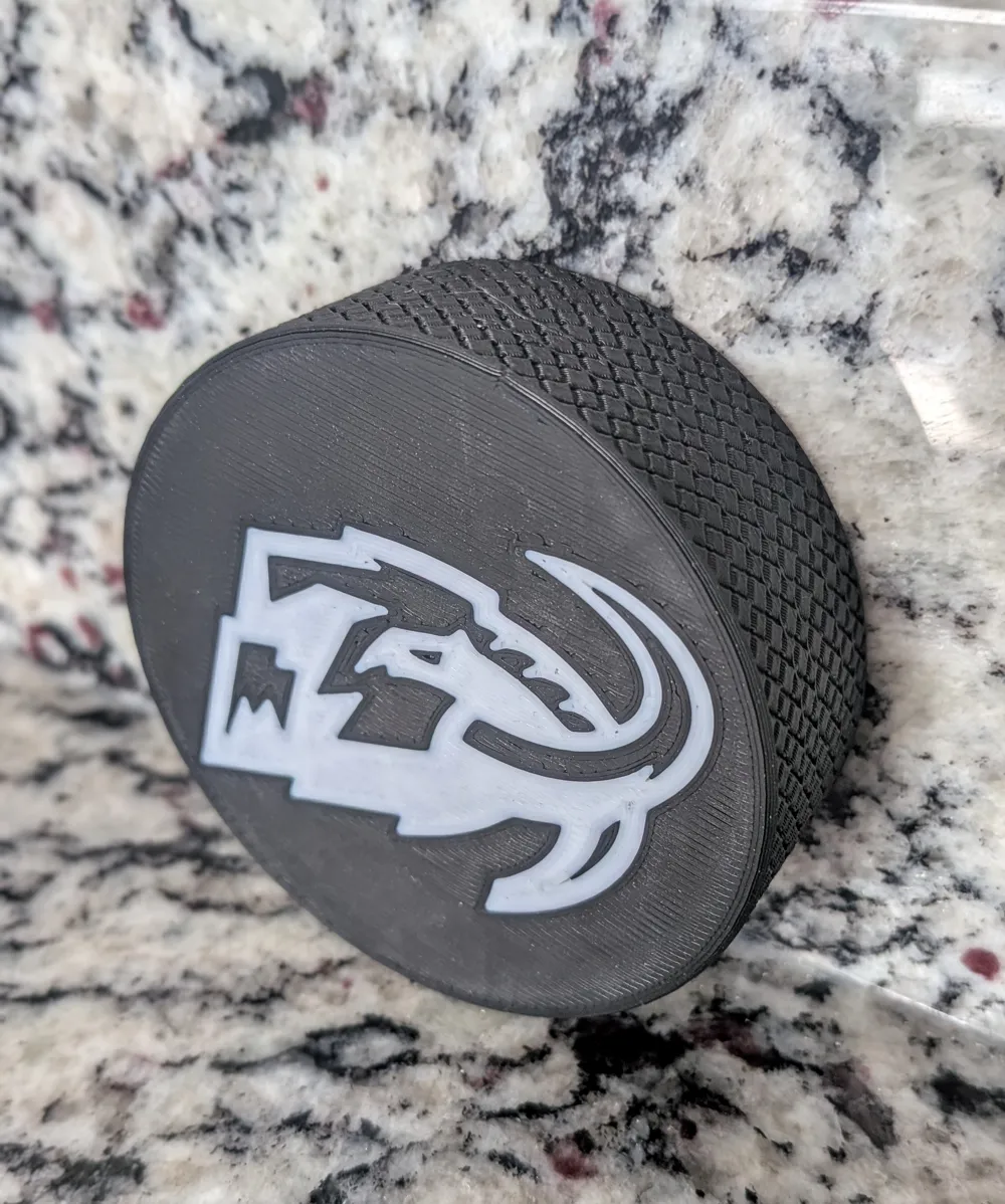 Utah Mammoth Two-Tone Hockey Puck – Lightweight - Free 3D Print Model ...