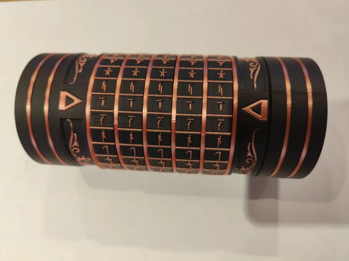 Letter Ring in Iokharic script for Cees Cryptex - Free 3D Print Model - MakerWorld