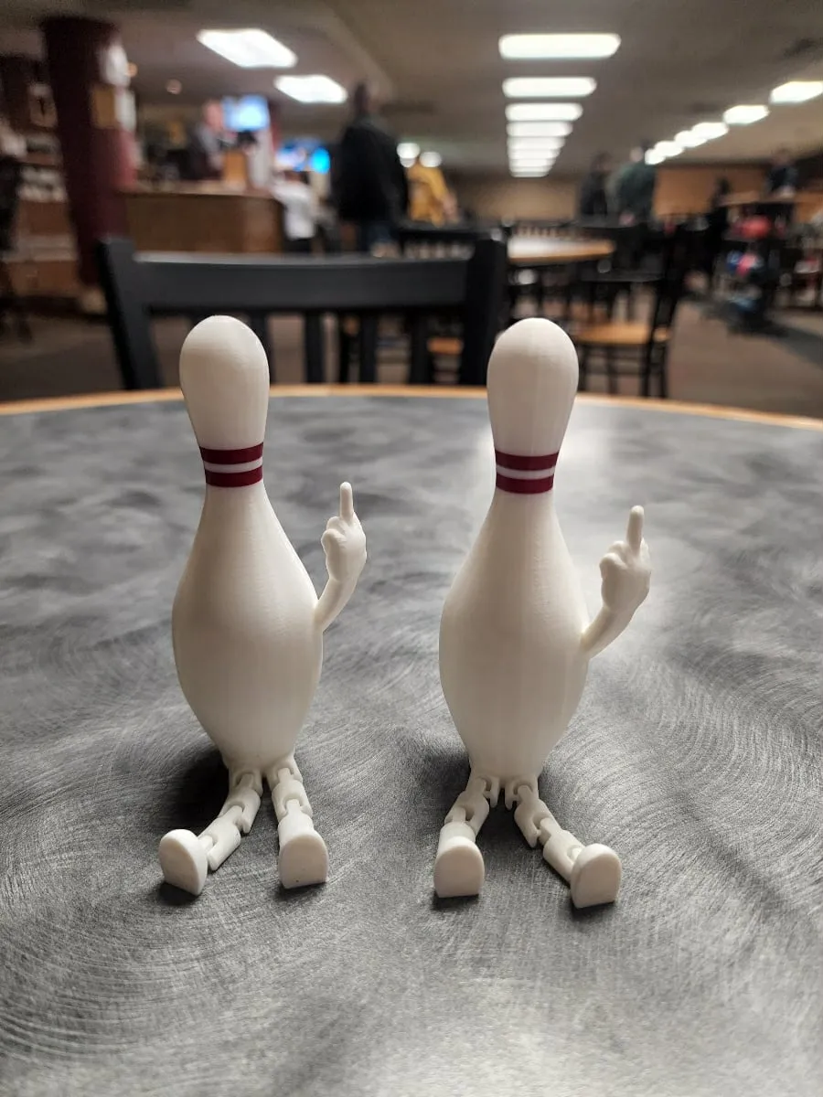 Bowling pin buddy w/ finger - Free 3D Print Model - MakerWorld