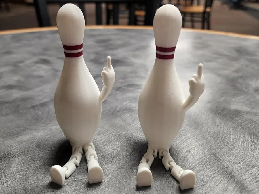 Bowling Pin Buddy W Finger Free 3d Print Model Makerworld