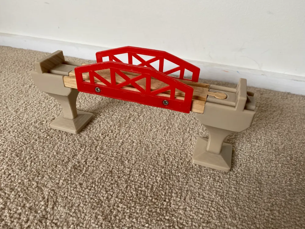 Wooden Brio Railway Elevated Buffers by DrKriegerAUS - MakerWorld