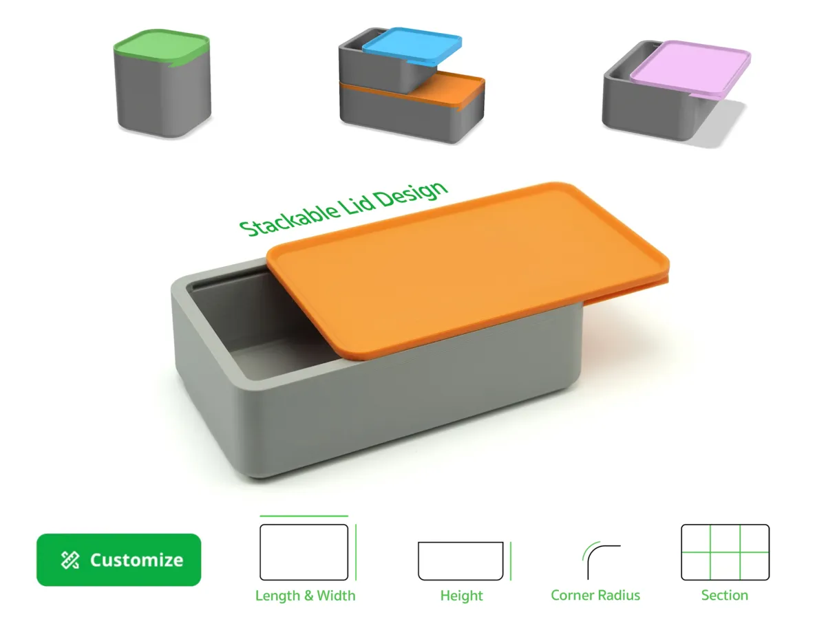 Customizable Box with Slide Lid (Parametric Box) - Free 3D Print Model - MakerWorld