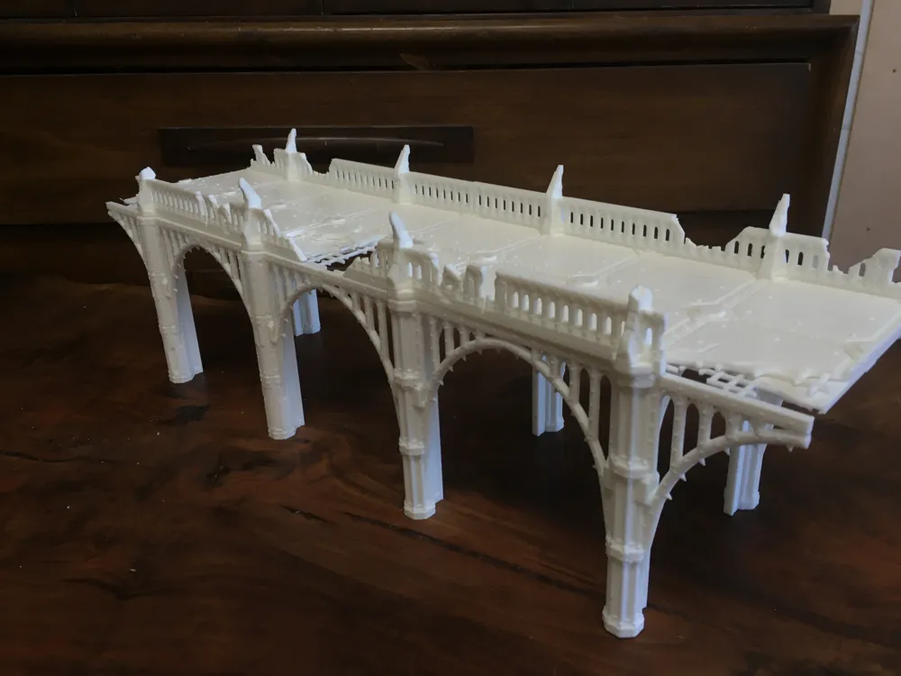 Gothic Bridge Ruin Terrain For Warhammer 40k by PrussianBlue - MakerWorld