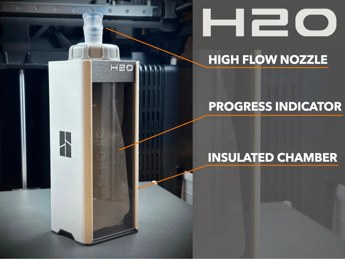 Bambu Lab H2O Water Bottle - Free 3D Print Model - MakerWorld