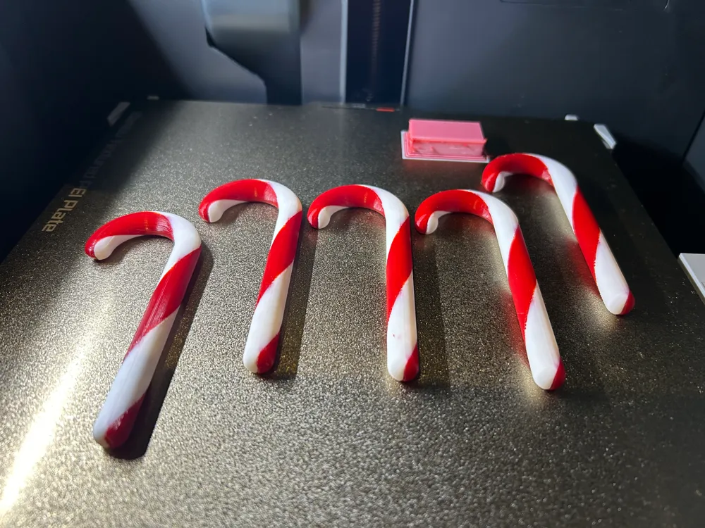 Christmas Candy Canes x5 - Free 3D Print Model - MakerWorld