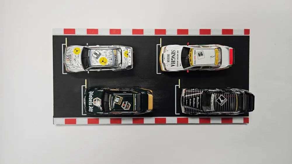 1/64 Scale Model Race Track Starting Grid - 4 Cars - Free 3D Print ...