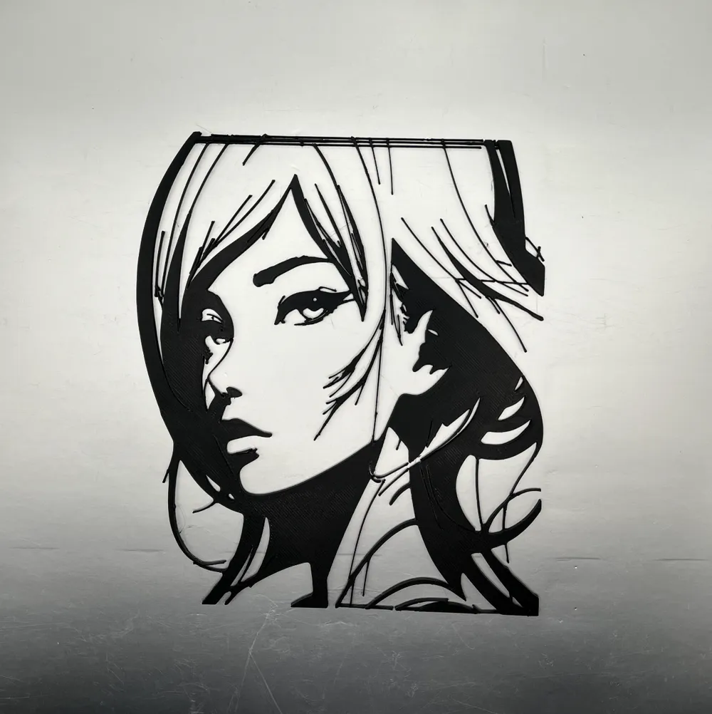 Anime Girl Line Art by jc unboxed - MakerWorld
