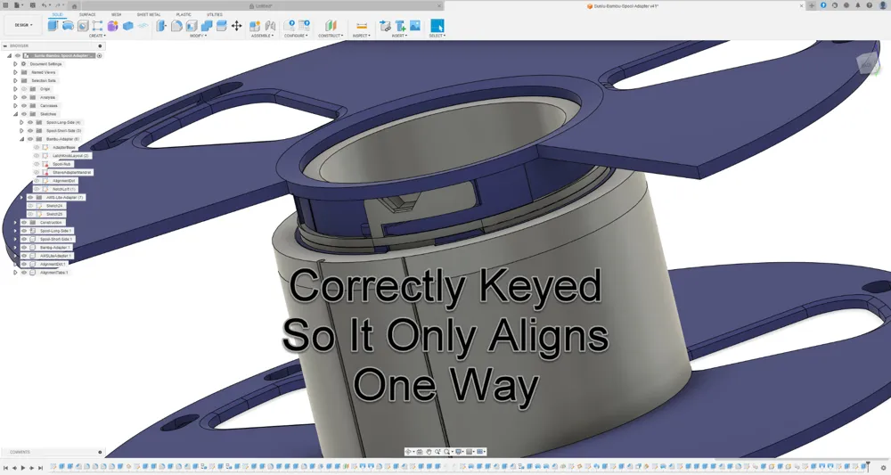 The Ultimate Sunlu to Bambu Spool Adapter by Levi MakerWorld: Download ...