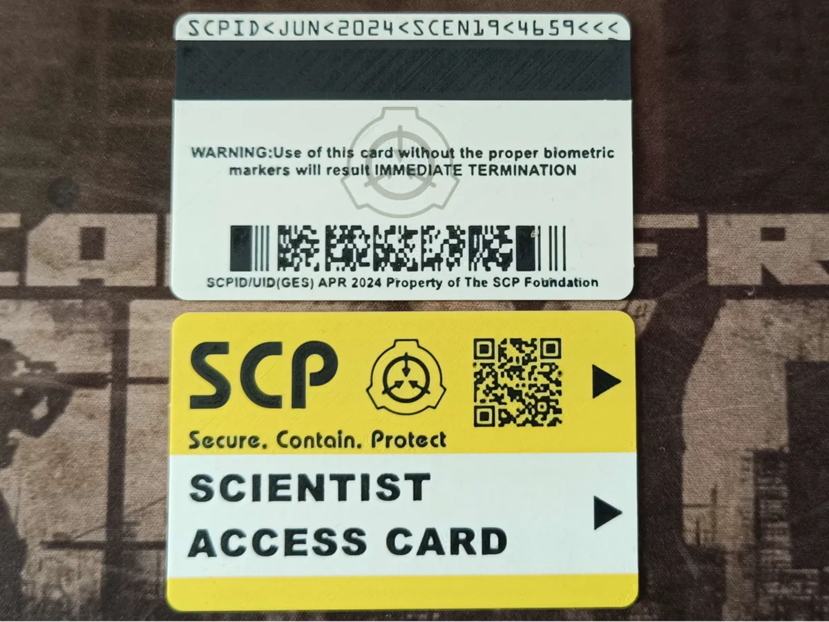Scientist Keycard (SCP Foundation) - Free 3D Print Model - MakerWorld