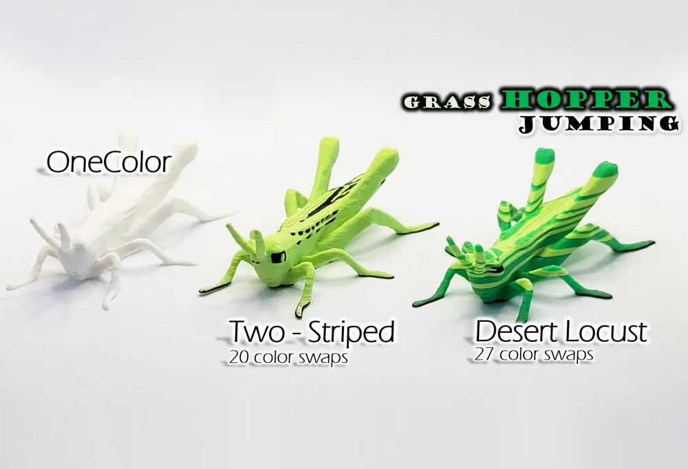 Grasshopper Jumping - Free 3D Print Model - MakerWorld