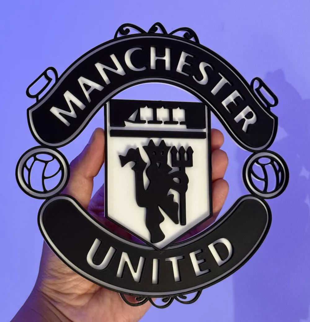 Manchester United Emblem (No Ams Needed) - Free 3D Print Model - MakerWorld