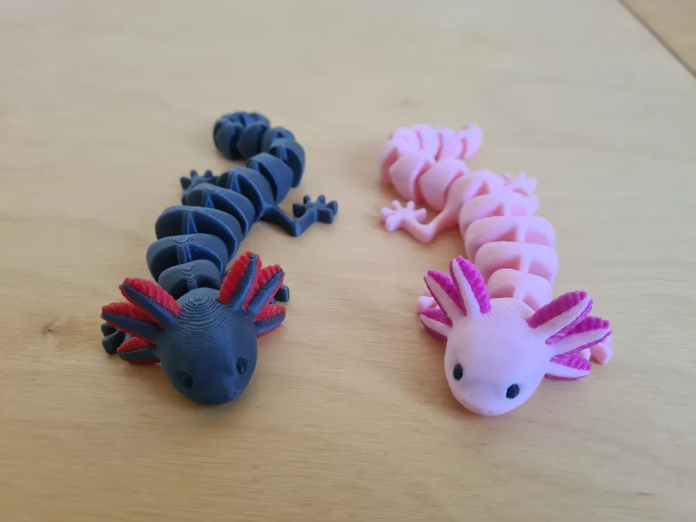 Articulated Axolotl (Multicolor) - Free 3D Print Model - MakerWorld