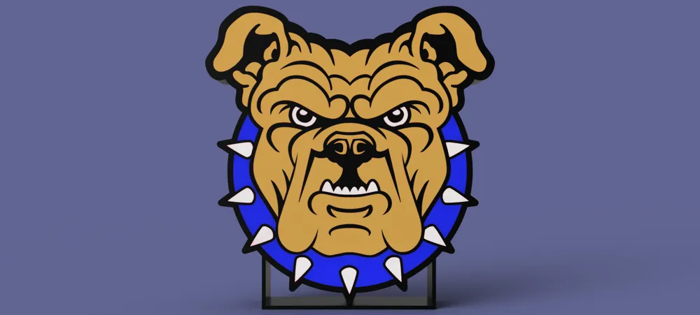 North Carolina A&T Bulldog inspired LED lightbox. by glenngri - MakerWorld