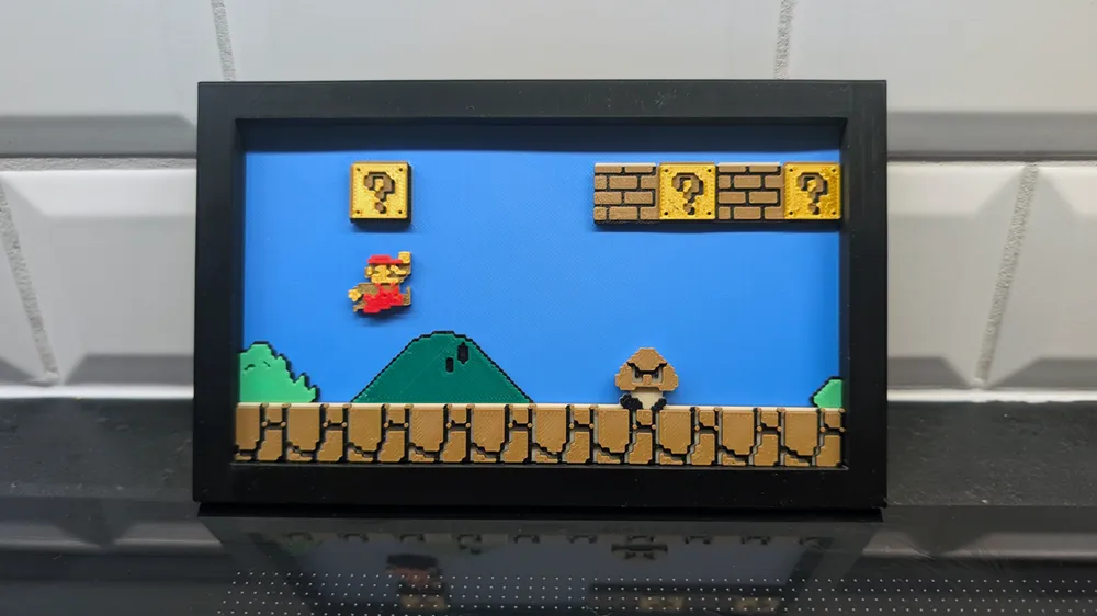 Super Mario Bros. Wall Art by LayeredPixels by Tomas - MakerWorld