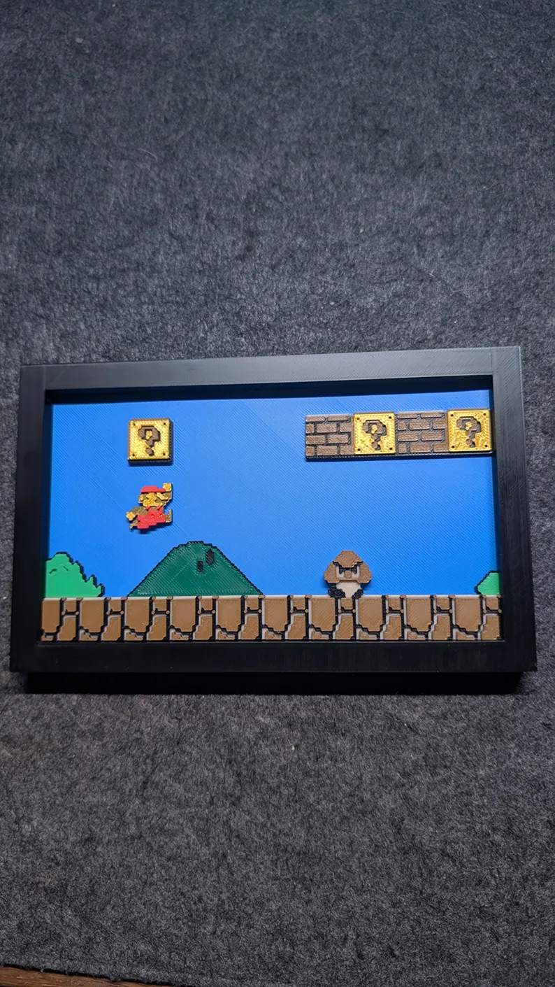 Super Mario Bros. Wall Art by LayeredPixels by Tomas MakerWorld ...