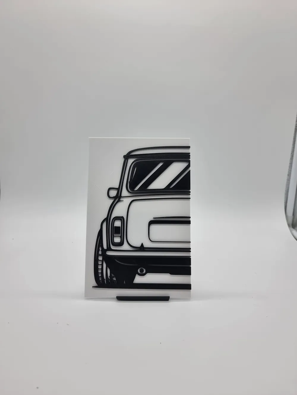 2D Wall Art Mini Cooper Old - Free 3D Print Model - MakerWorld