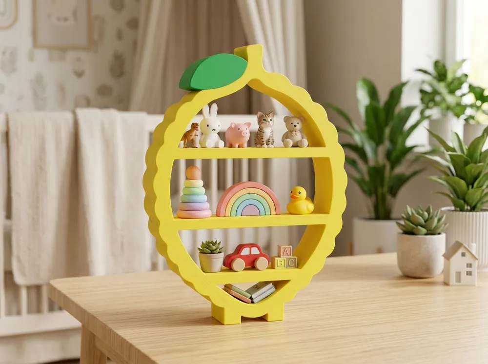 Lemon Shelf Buddy – Kids Wall & Tabletop Shelf - Free 3D Print Model ...
