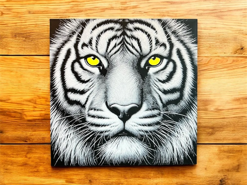 Hueforge - Tiger by Ligurio MakerWorld: Download Free 3D Models