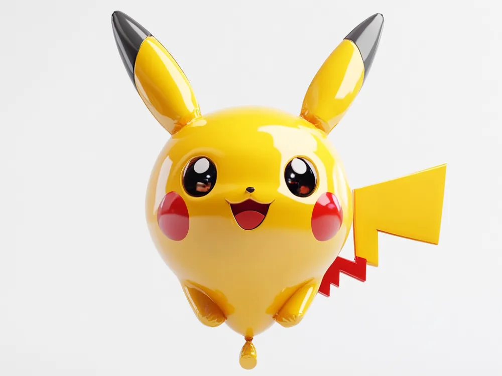 Pikachu Balloon Animal - Colored and non colored by uzzii - MakerWorld
