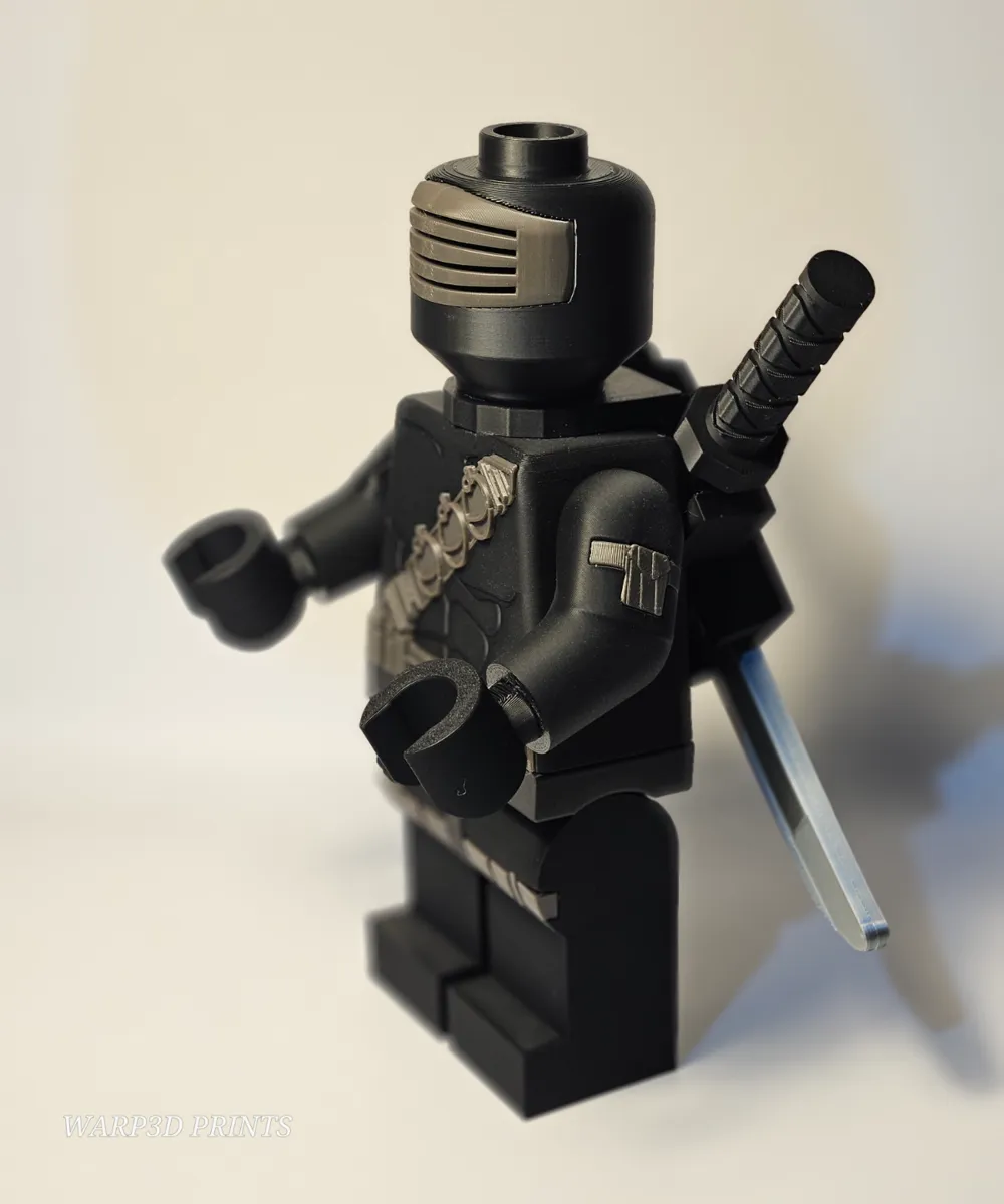 Big Brick **Snake Eyes** GI Joe - Free 3D Print Model - MakerWorld