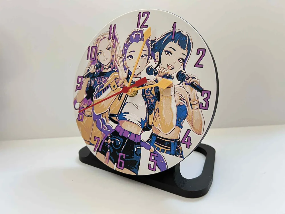 Kpop Demon Hunters - Huntr/X Clock Customizable - Free 3D Print Model ...
