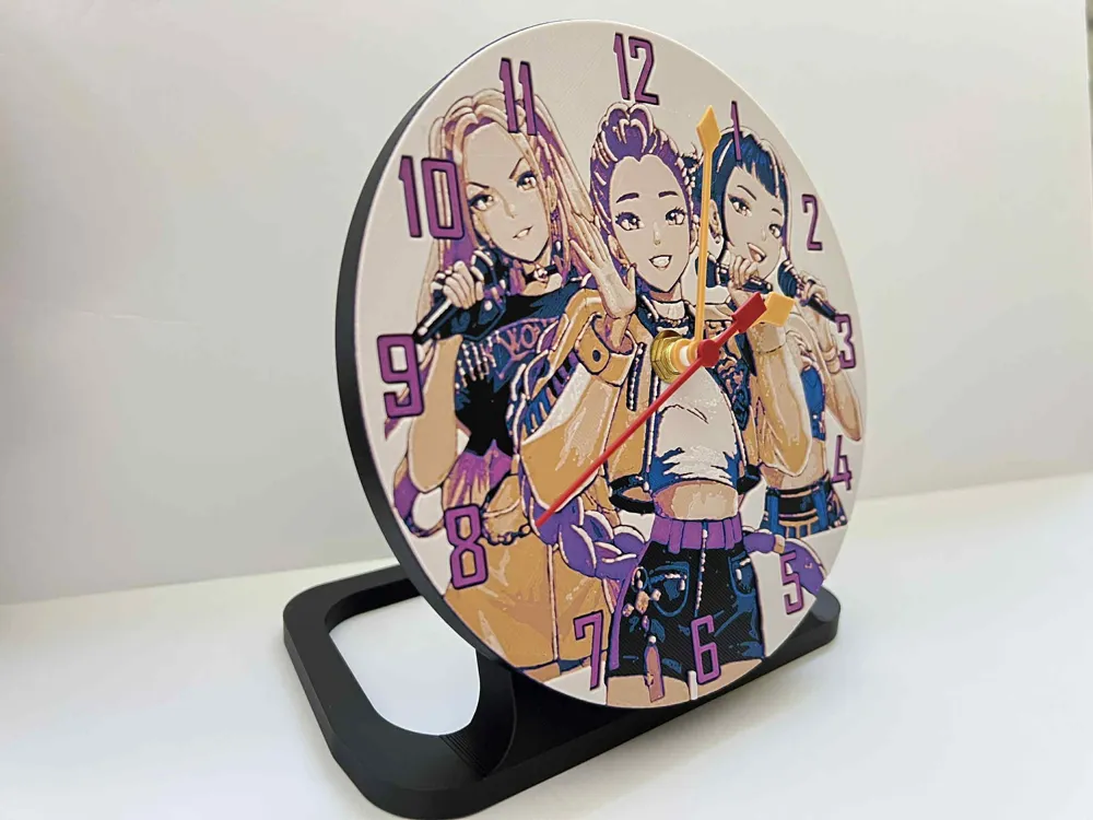 Kpop Demon Hunters - Huntr/X Clock Customizable - Free 3D Print Model ...