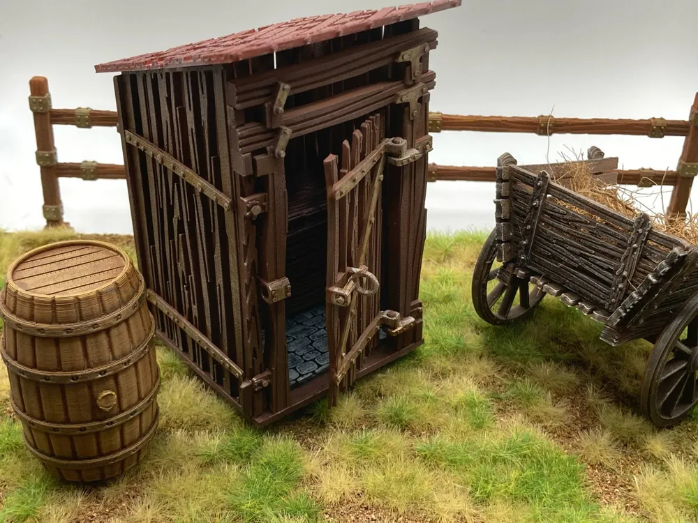 Wooden Outhouse, toilet, country style, scale 1:25 by Nasik MakerWorld ...