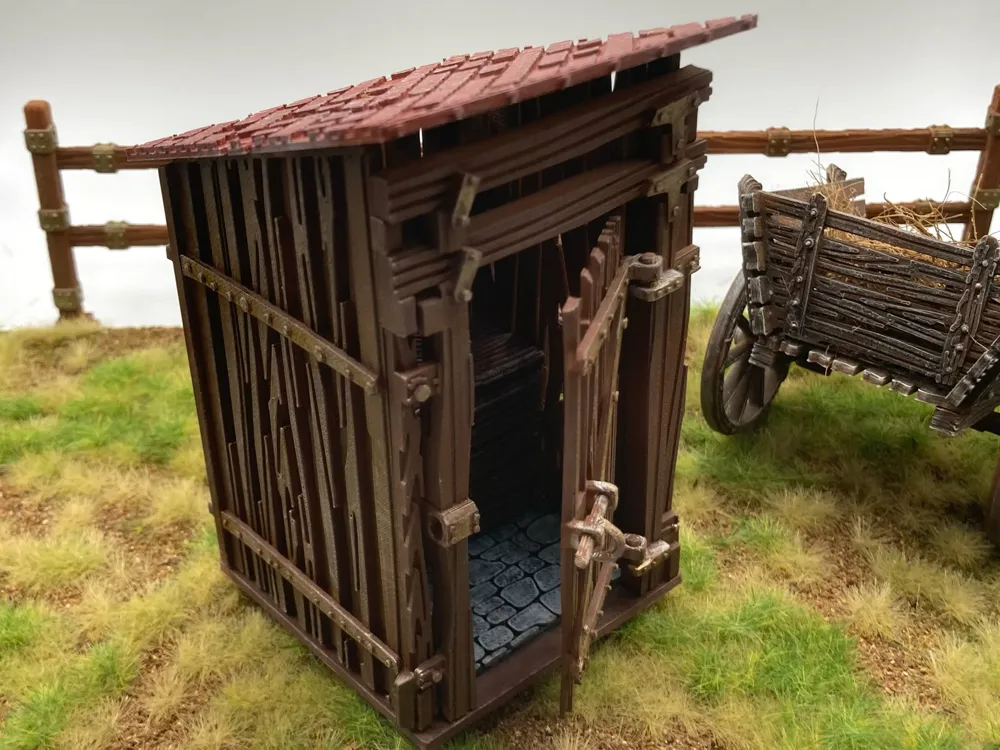 Wooden Outhouse, toilet, country style, scale 1:25 by Nasik MakerWorld ...