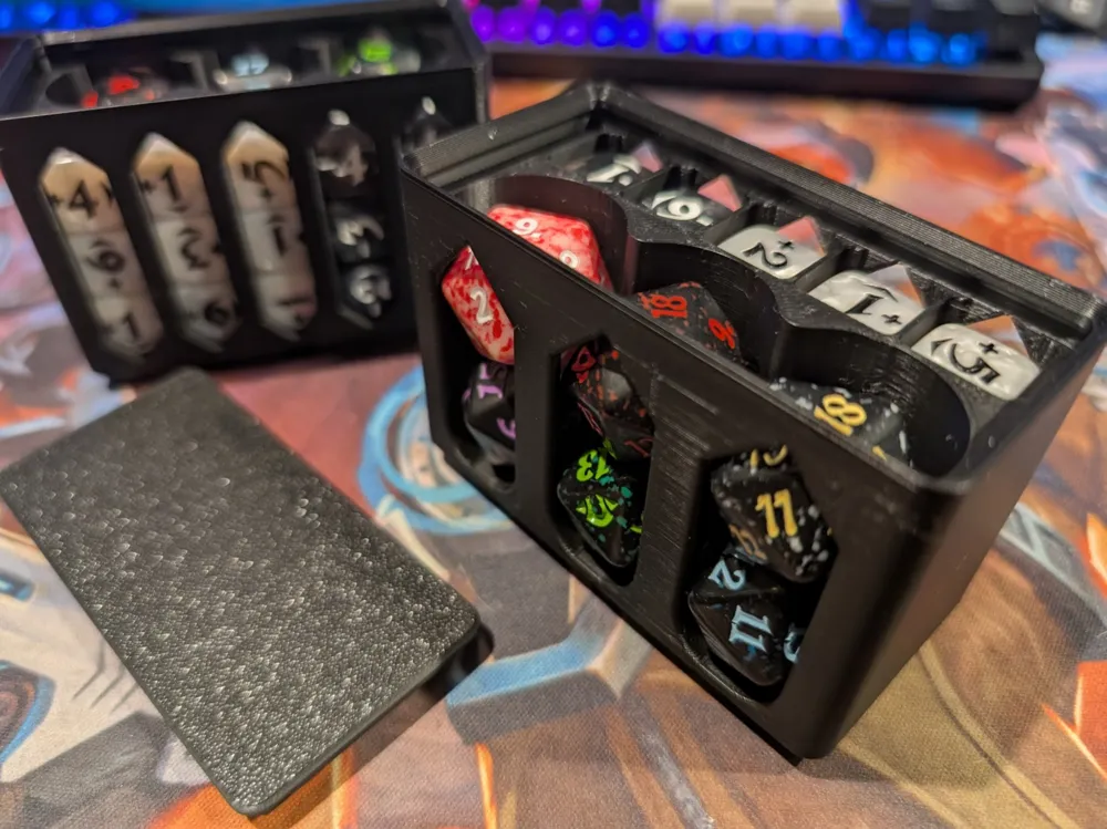 Gridfinity Dice Holder (Spindown D20 + 14mm D6) - Free 3D Print Model ...