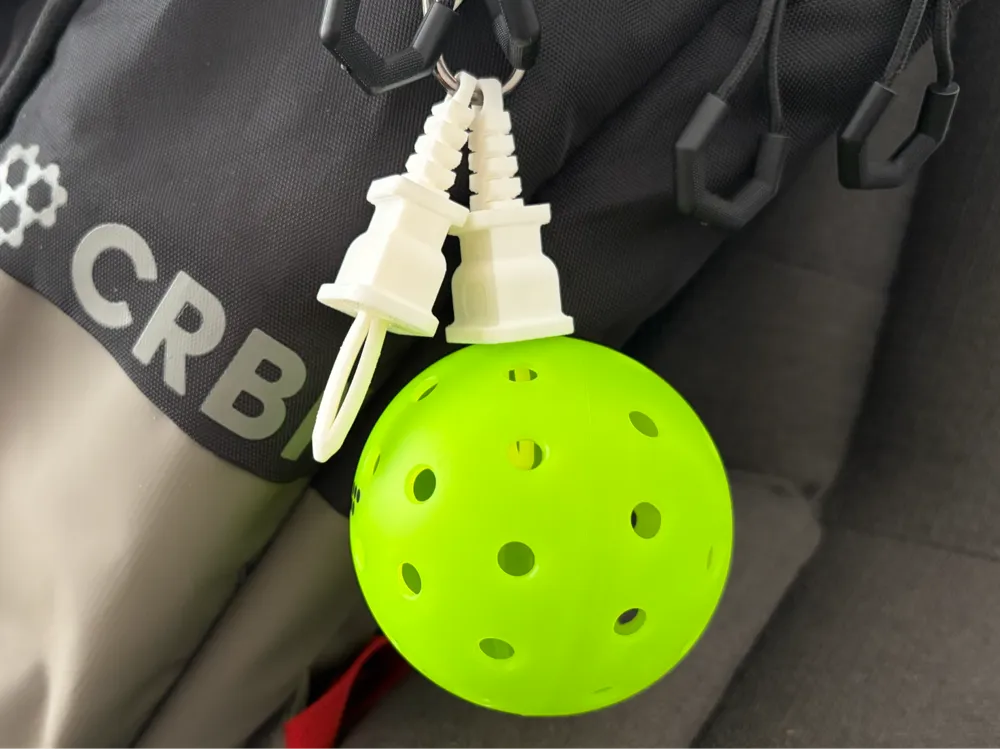 Pickleball Ball Holder - Electric Plug Bag Clip - Free 3D Print Model ...